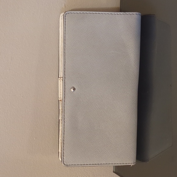 kate spade | Bags | Kate Spade Grey Wallet Folded Wallet Snap Closure ...